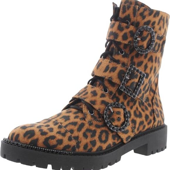 Jessica Simpson | Shoes | Leopard Combat Boots Size 8 Jessica Simpson ...